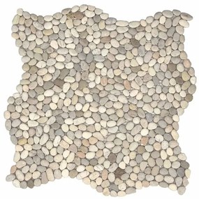 Kamenná mozaika Mosavit Mini pebbles blanco 30x30 cm mat PEBBLEBL