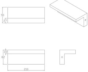 LED Venkovní nástěnné svítidlo TESA LED/10W/230V IP54 černá