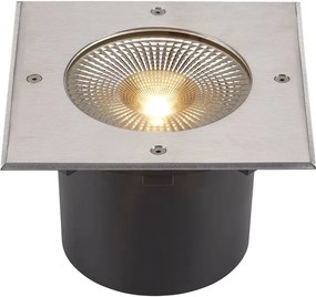 LA 1006105 ROCCI 200 EL hranaté zápustné zemní svítidlo nerezová ocel 16 W 3000 K 120° - BIG WHITE (SLV)