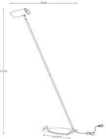 Lucide 19700/01/31 - Stojací lampa HESTER 1xGU10/7W/230V