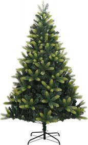 Umělý skládací vánoční stromeček 300 LED Zelená 180 cm PVC a PE 3395991