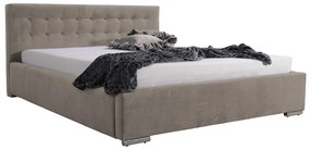 Eka Čalouněná postel Anastasia - Fresh 160x200 cm Barva látky - Fresh: Světlá béžová (02), Úložný prostor: S dřevěným rámem úložného prostoru