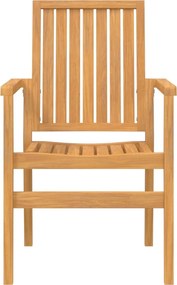 vidaXL Stohovatelné zahradní židle 4 ks 56,5x57,5x91 cm masivní teak [3157901]