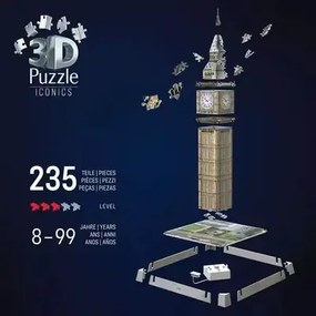 Ravensburger 3D Puzzle Iconics: Big Ben (Noční edice) / 216 dílků / od