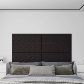 Nástěnné panely 12 ks černé 90 x 30 cm umělá kůže 3,24 m²,  344002