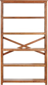 Knihovna 100 x 30 x 180 cm masivní akácie s medovým povrchem 289626