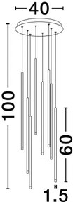 LED lustr Elettra