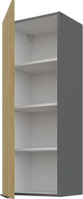 CREMONA ac | horní skříňka 40 G-108 1F policová | 40 cm | EXTRA VYSOKÁ | antracit/cremona
