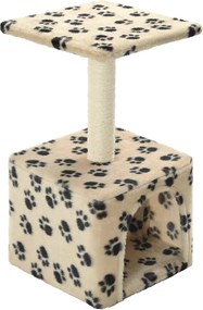 Škrabadlo pro kočky sisalové sloupky 55 cm béžové s potiskem 170540