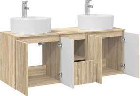 Sada koupelnových skříněk 3 ks Dub sonoma 49,5 x 44,5 x 65 cm 3405679