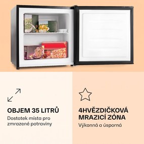 Klarstein Garfield, mrazák, mrazicí prostor, 35 l, 65 W, 4 hvězdičky, 2 úrovně