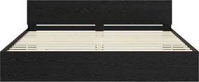 Rám postele s LED pásky Černý dub 200 x 200 cm Kompozitní dřevo 3403603