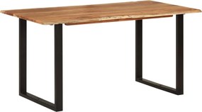 vidaXL Jídelní stůl 154x80x76 cm masivní akáciové dřevo [286477] Barva: Černá