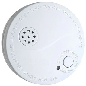 SOLIGHT Detektor kouře + alarm 85dB, baterie 9V, bílý