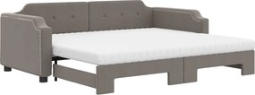 Válenda s přistýlkou a matracemi taupe 100 x 200 cm textil 3197660