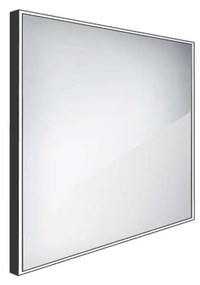 Nimco - Zrcadlo s LED osvětlením, 60x60 cm, hliník/černá ZPC 13066-90