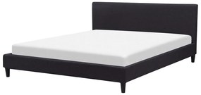 Čalouněná postel v černé barvě 180 x 200 cm FITOU Beliani