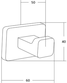 Mexen příslušenství, ASIS držák na ručníky, 1-háček, chrom, 7017635-00