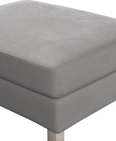 Potah na podnožku IKEA Karlstad barva šedá látka lesklé, sametová
