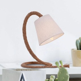 Stolní lampa Rope textilní stínidlo a lano