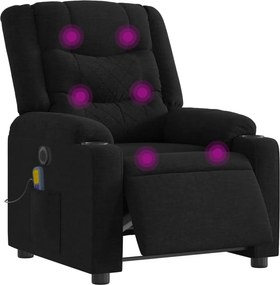 Elektrické masážní polohovací křeslo černé textil 3206572