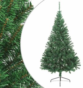 Umělý poloviční vánoční stromek se stojanem zelený 180 cm PVC 321032