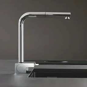 Hansgrohe Aquno Select chrom / Dřezová baterie / výsuvná koncovka / Sa