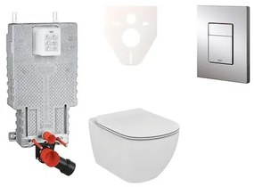 Cenově zvýhodněný závěsný WC set GROHE k zazdění + WC Ideal Standard Tesi 38643SET-KE