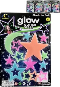 ORION Samolepky Noční obloha svítící ve tmě / 4 druhy / plast / na kar