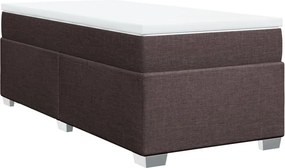 Box spring postel s matrací tmavě hnědá 90x200 cm textil 3285105