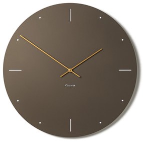 Nástěnné kovové hodiny CLOCKIES, 59cm, kulaté, bronzové CL606706M