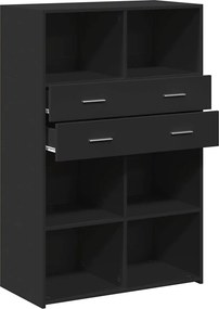 Skříň highboard černá 80 x 42,5 x 124 cm kompozitní dřevo 3281386