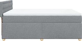Box spring postel s matrací světle šedá 140 x 190 cm textil 3286689