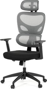 Ergonomická kancelářská židle LEXON - šedá síťovina