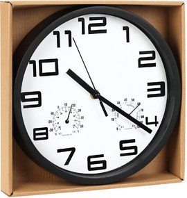 SEGNALE Nástěnné hodiny s teploměrem a vlhkoměrem 25 cm bílá KO-837362300bila