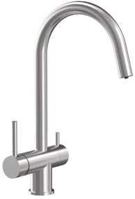 Quadron Caren, vysoká dřezová baterie s připojením vodního filtru, h-350, broušená ocel, 3623512_BS