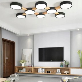 Toolight - LED stropní svítidlo APP210-3CPR, černá-hnědá, OSW-08467