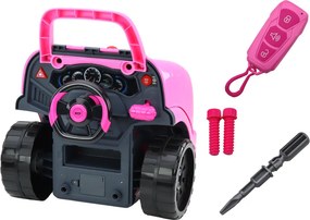 LEAN Toys Sada na rozebírání automobilových motorů pro domácí kutily – růžová