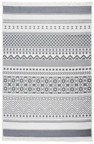 Koberec šedobílý 160 x 230 cm bavlna - Default Title