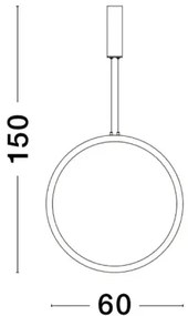 LED lustr Change 60 zlaté