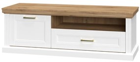Tv Stolek Tara TV1K1F white/pacific walnut