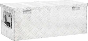 Úložný box stříbrný 70 x 31 x 27 cm hliník 152250