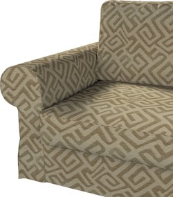 Potah na pohovku IKEA Backabro,  3-místná, rozkládací barva béžová látka pletený vzor, vzorované