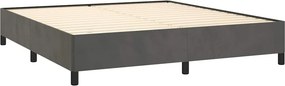 Box spring postel s matrací tmavě šedá 180x200 cm samet 3129346