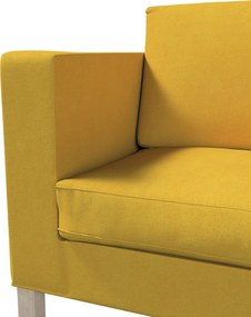 Potah na pohovku IKEA  Karlanda rozkládací, krátký barva žlutá látka pletený vzor