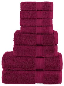 8dílná sada ručníků Premium SOLUND bordó 600 g/m² 137539