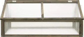 Skleník šedý 114 x 80 x 50 cm jedlové dřevo 316416