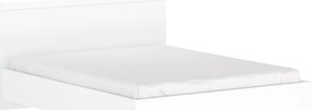 Tempo Kondela Manželská postel LINDY 160x200, bílý lesk