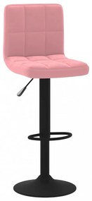 Barová židle samet / kov Dekorhome Růžová