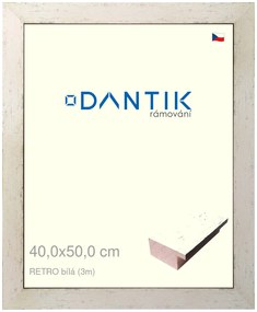 DANTIK rámeček 40x50 | RETRO bílá (Plexi Čiré)